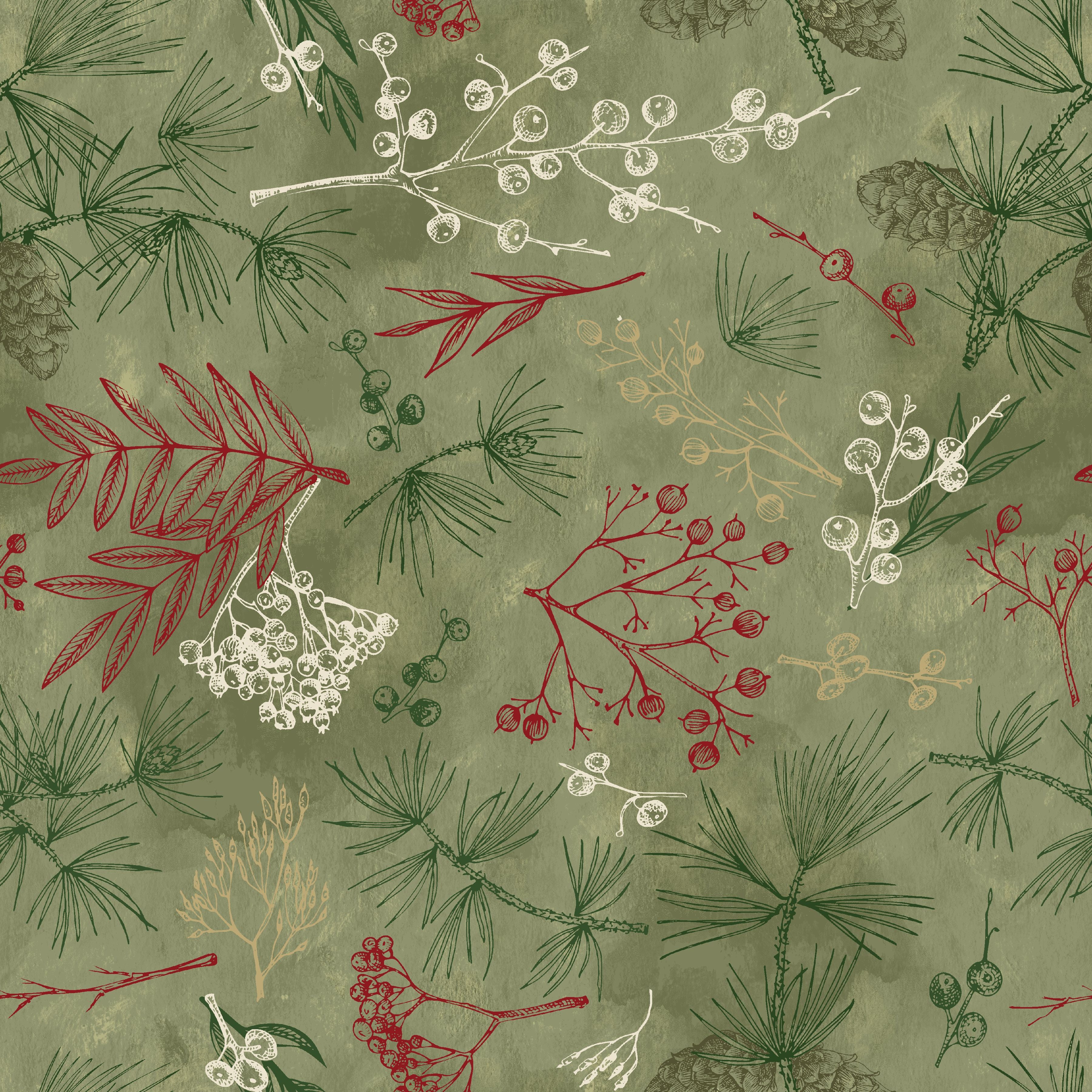 Preorder May 2026: Good Natured Wide 108"Sage Tree Bits 8857-61 by Fun ...