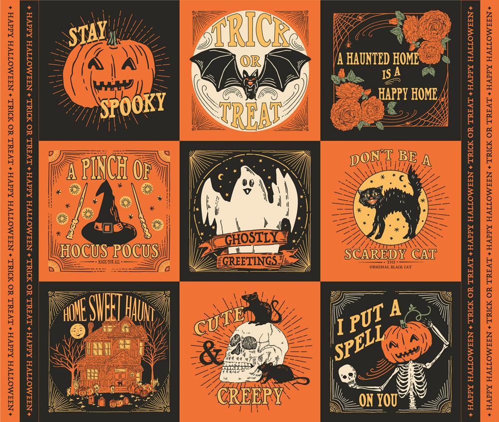 Home Sweet Haunty by Stacy lest Hsu 36" Panel Haunted Square 20919.11 ...