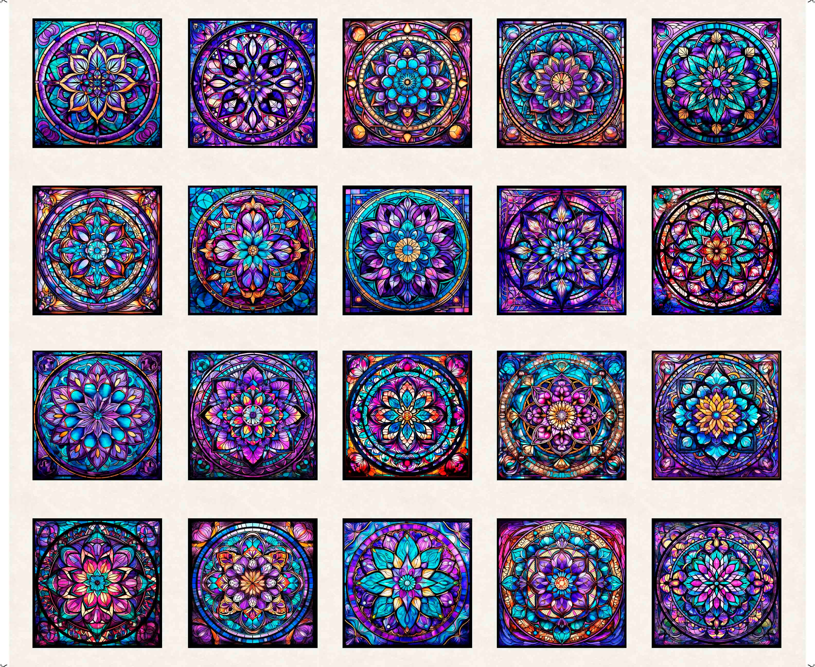 Night Flight by Morris Creative Group 36" Panel Stained Glass Blocks W ...