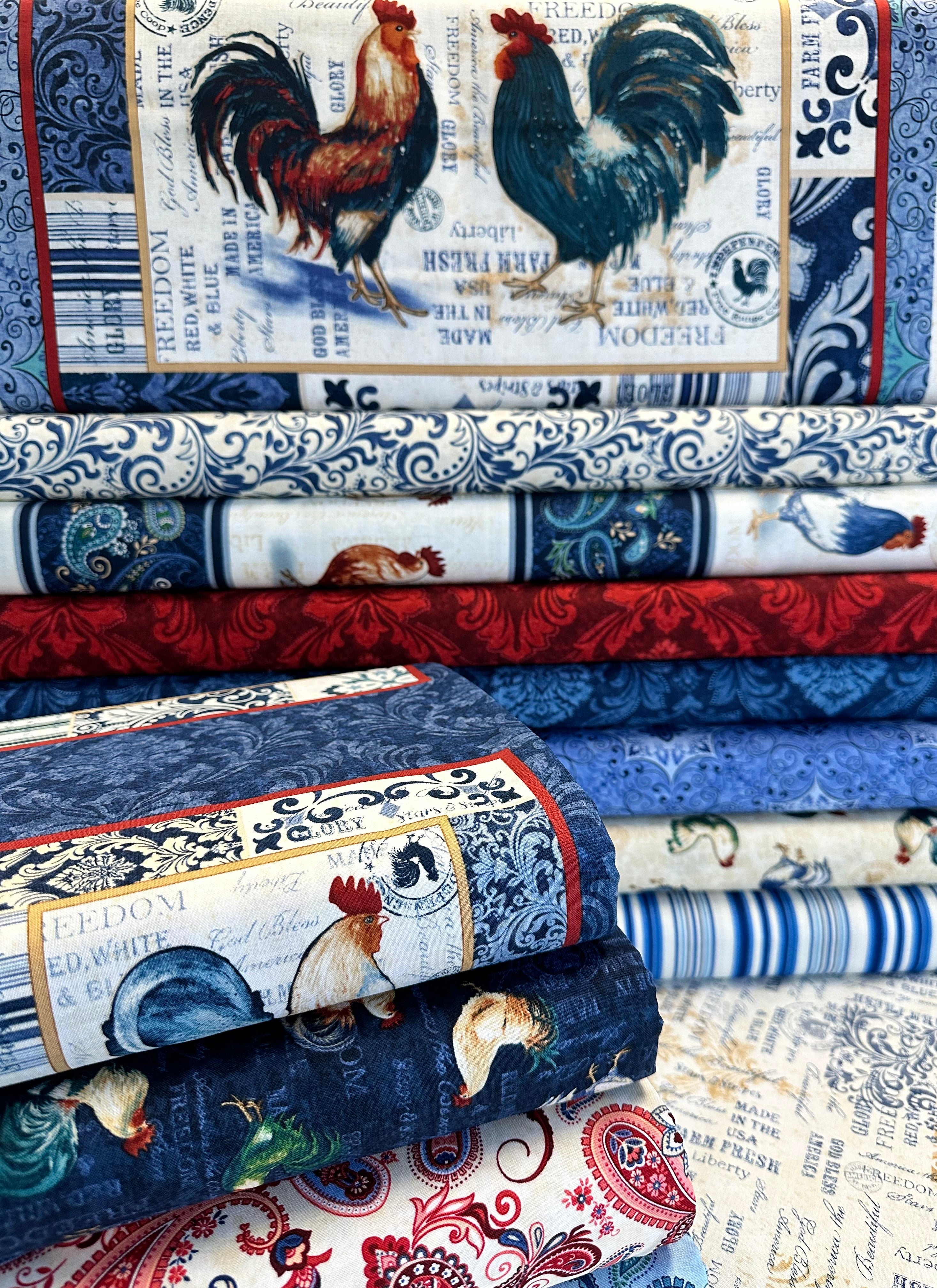 American Pride by Geoff Allen Paisleys Cream Red 7917-48 Cotton Woven ...
