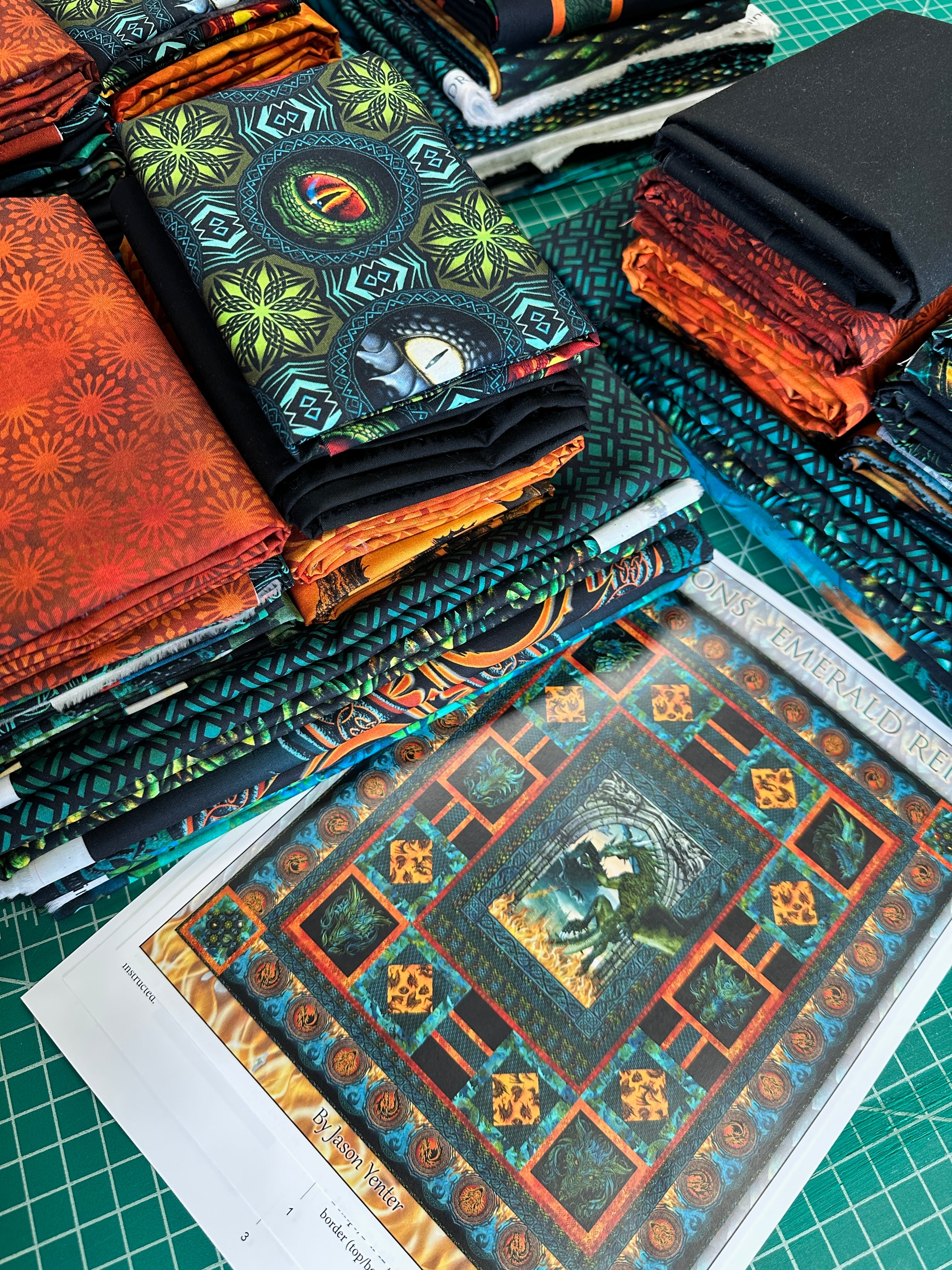 Dragons Emerald Reign Quilt Kit USA Shipping included in price – The ...