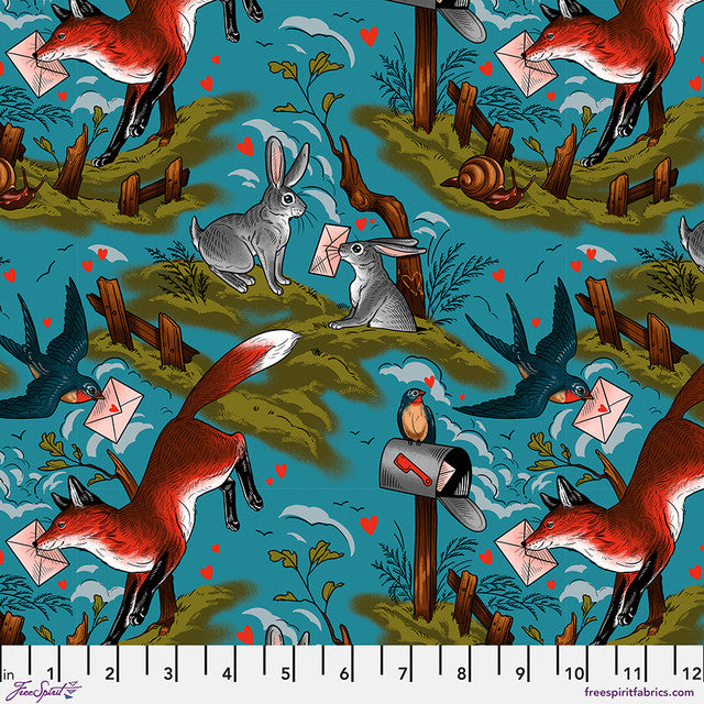 Love Letters Mail Toile Multi PWRH139.MULTI by Club Hauer – The Fabric ...