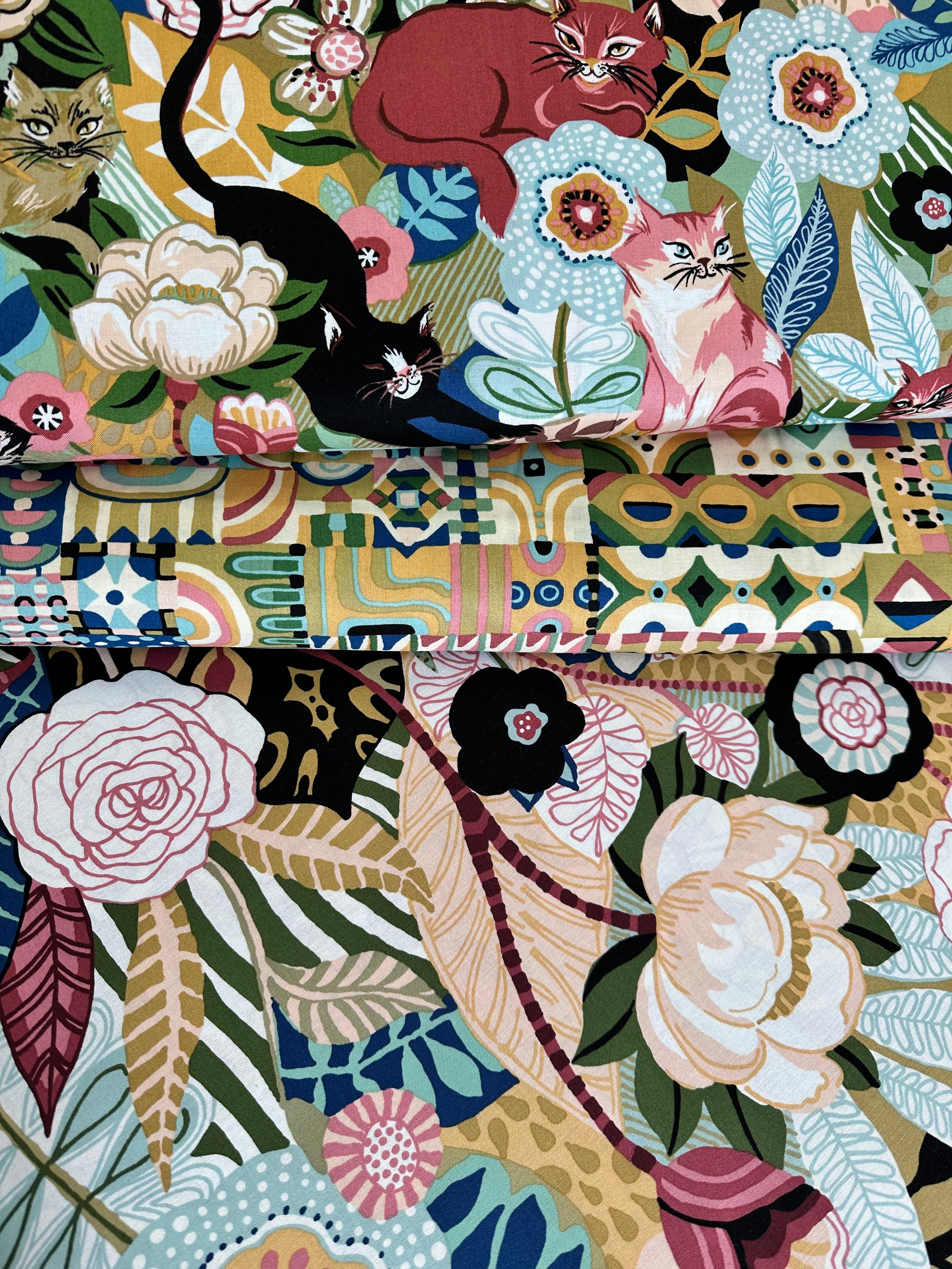 Chamomile Garden Chamomile Mosaic 9046c Cotton Woven Fabric – The ...