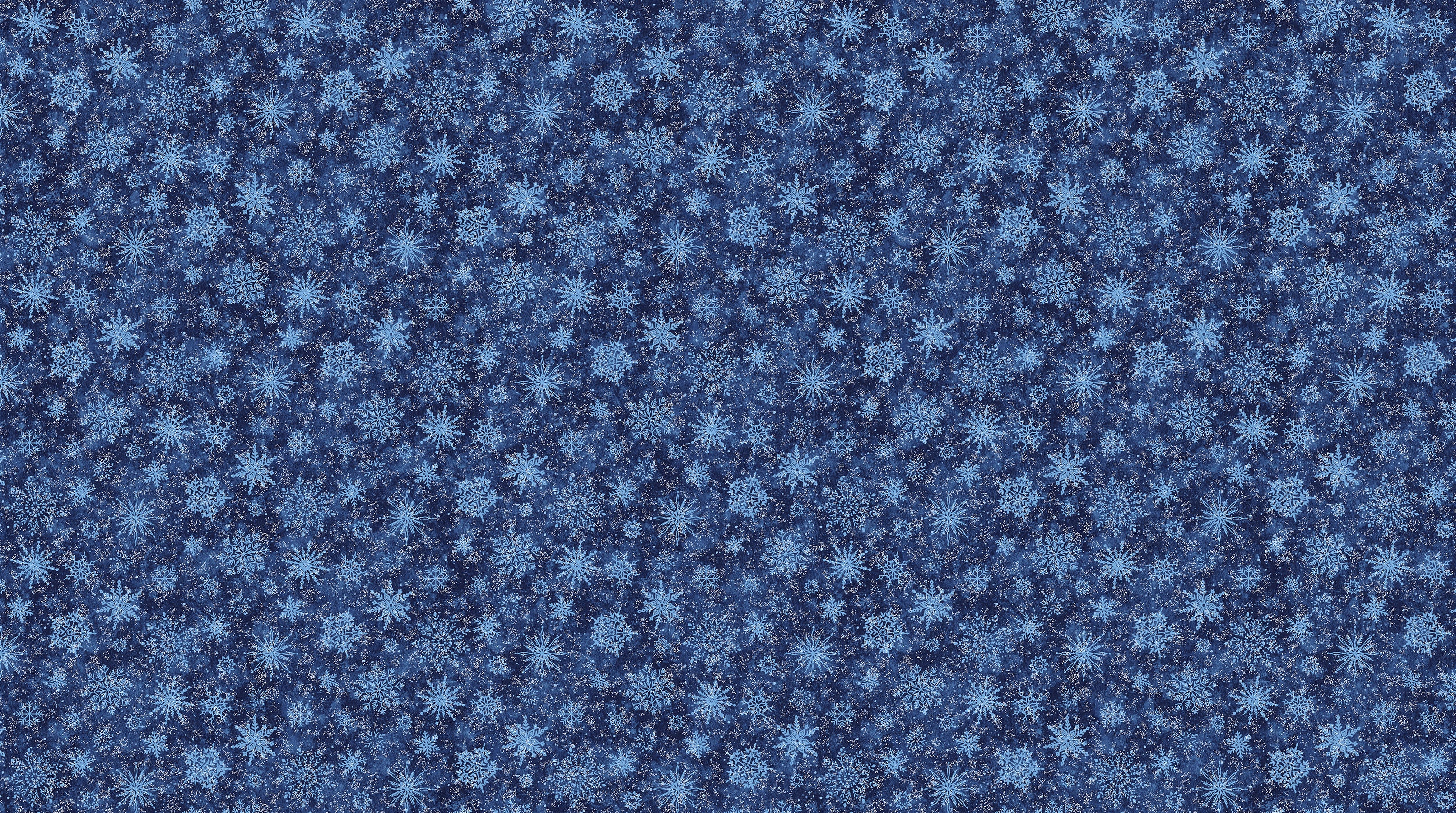 All That Glitters by Simon Treadwell Snowflakes Navy 27043G-44 Cotton ...
