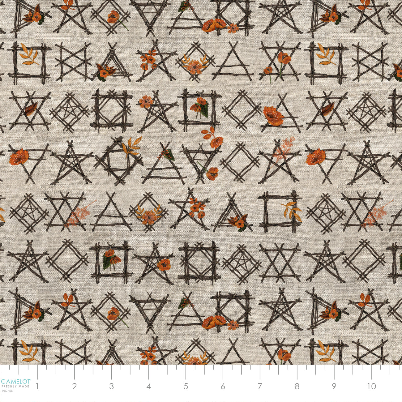 Wicked Garden by Pam Vale Ritual Charms Cream 49240301.01 Cotton Woven ...