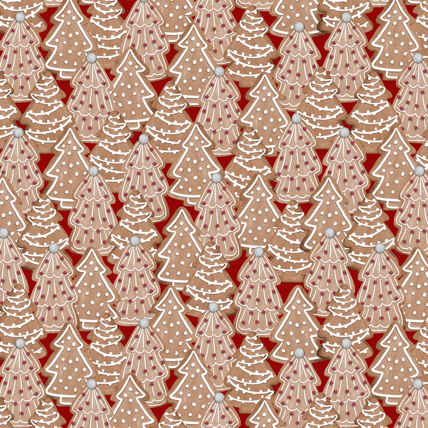 Baking Up Joy by Danielle Leone Trees Packed Red 27709-312 Cotton Wove ...