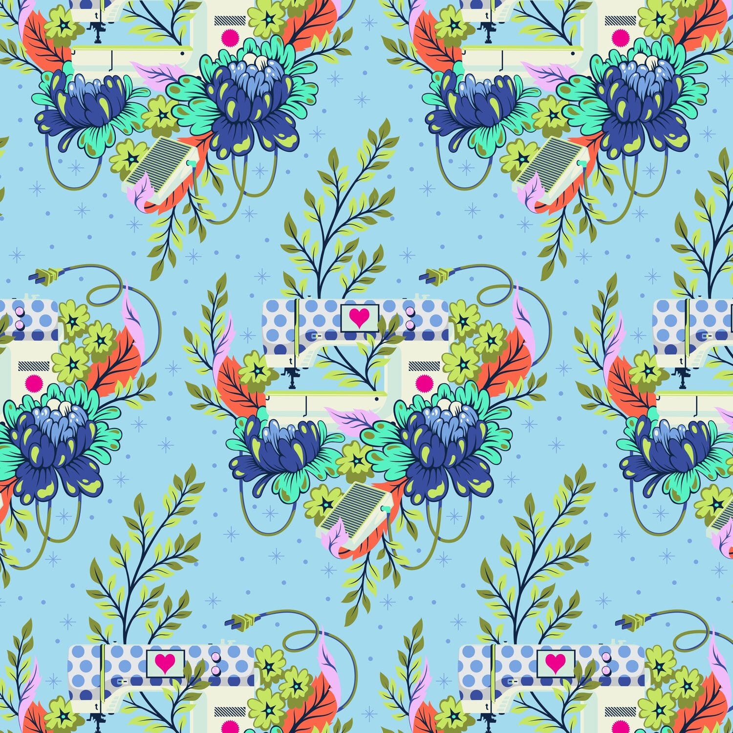 Tula Pink Homemade Pedal to the Metal Noon PWTP140.Noon Cotton Woven F ...