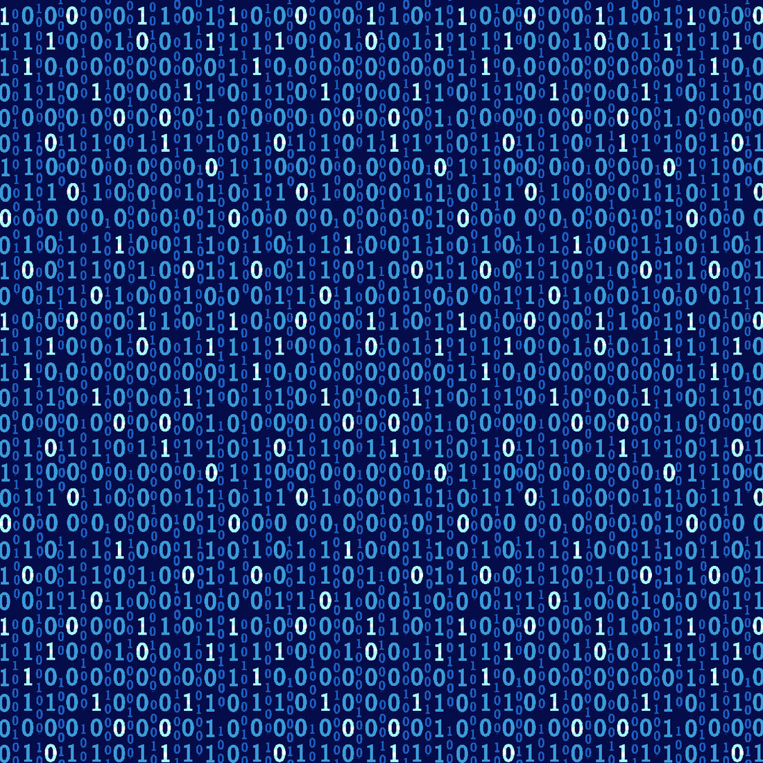 Disco-Tech Binary Numbers Blue 6931-77 Cotton Woven Fabric – The Fabric ...