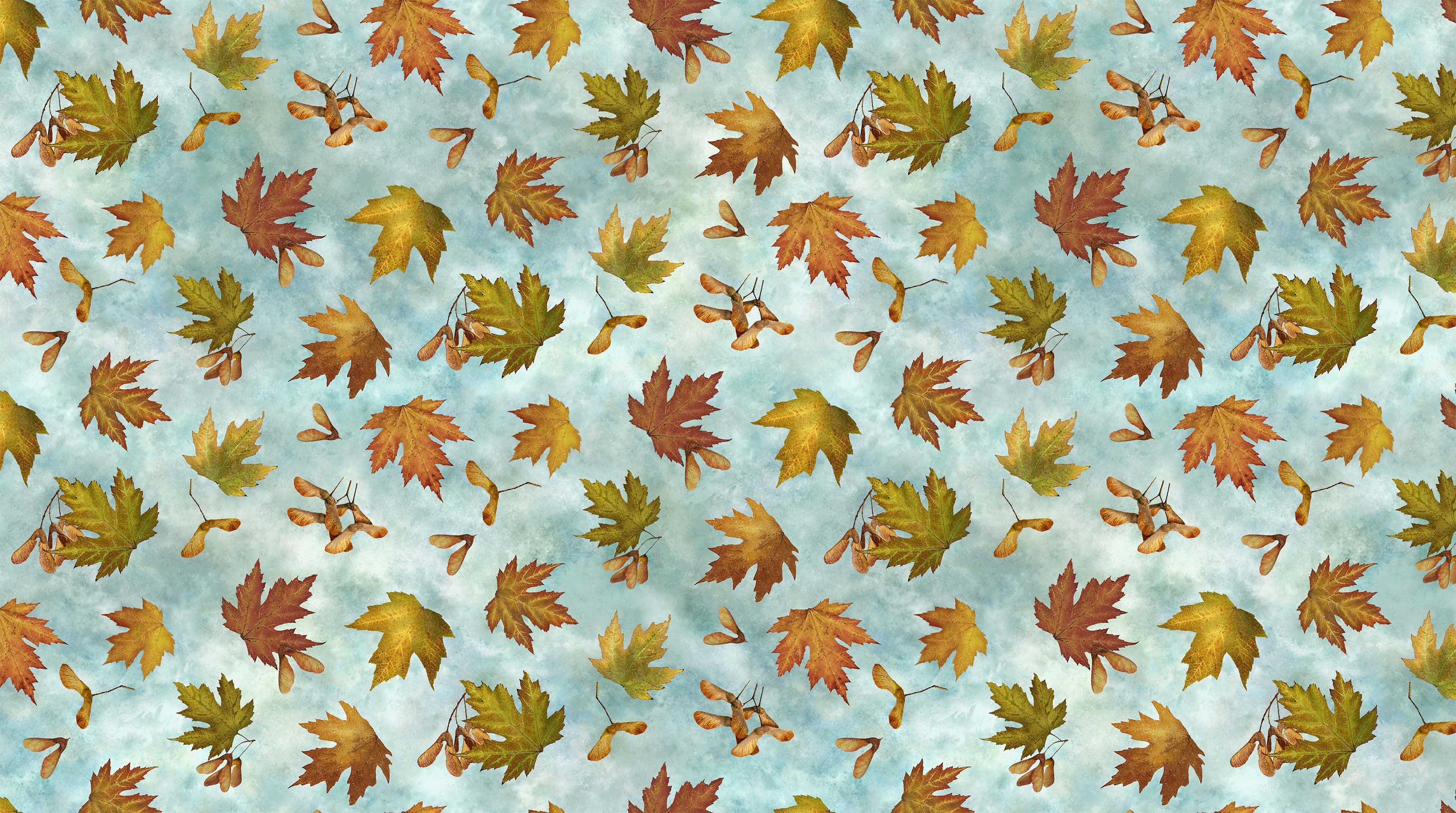 Autumn Splendor By Linda Ludovico Light Teal Multi DP26684-62 Cotton W ...