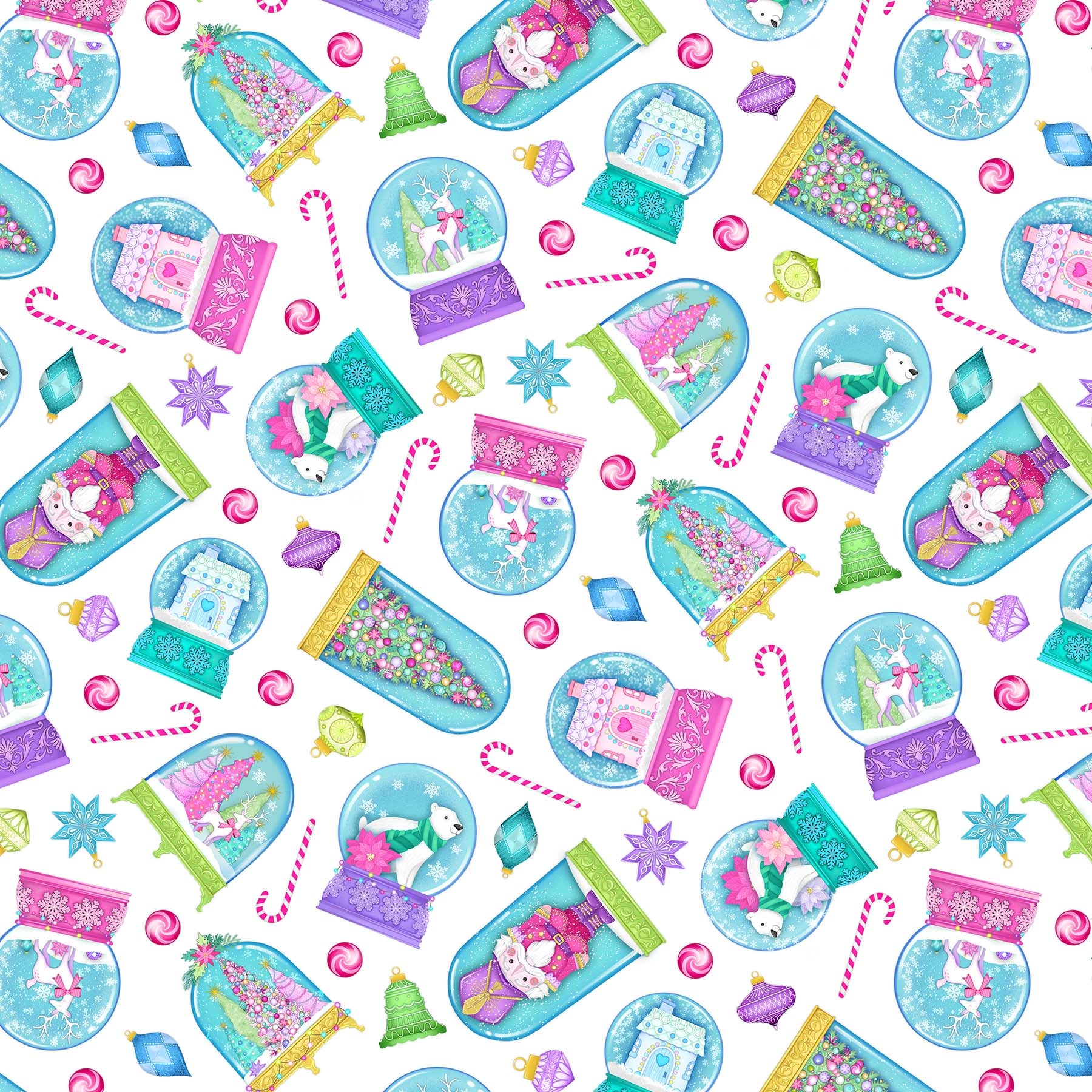 Merry and Bright By Michael Zindell Designs Digital White/Multi DP2696 ...