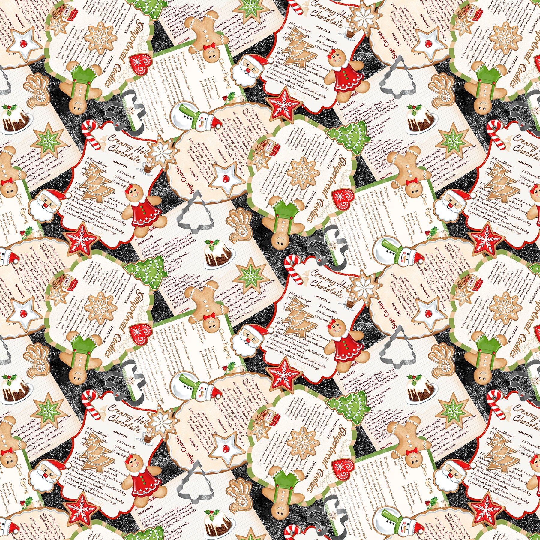 Sugar Coated Digital by Deborah Edwards Black DP27142-99 Cotton Woven ...