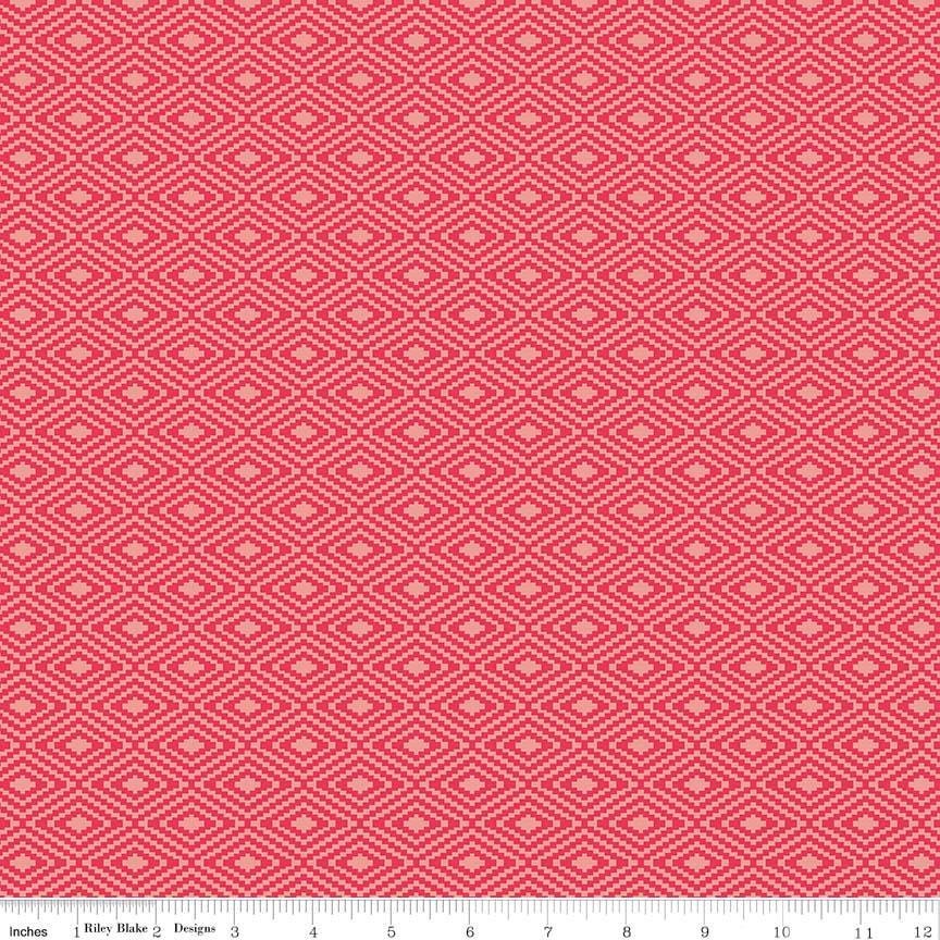Vintage Daydream Aztec Red 5565-Red Cotton Woven Fabric – The Fabric ...