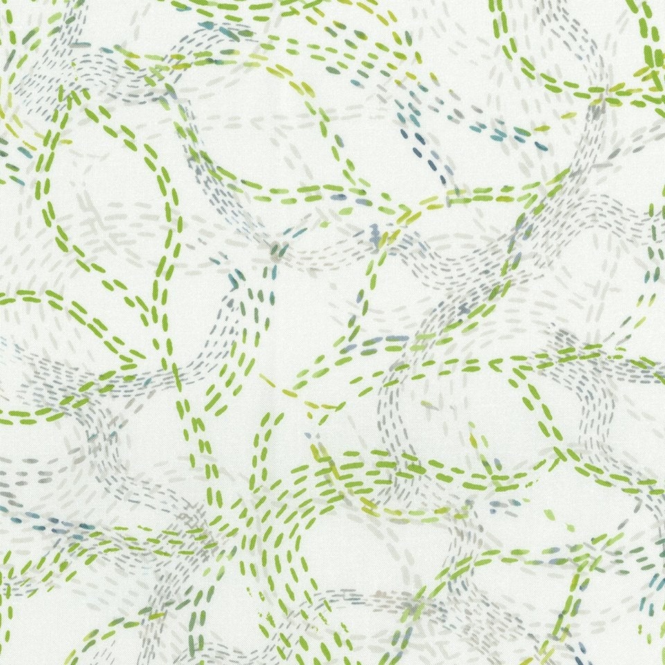 Urban Garden by Leslie Tucker Jenison Pathways Celadon Cotton Woven Fa ...