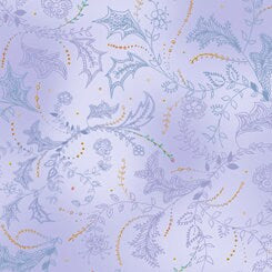 Enchanted Floral Floral & Vine Toile Lilac Cotton Woven Fabric – The ...