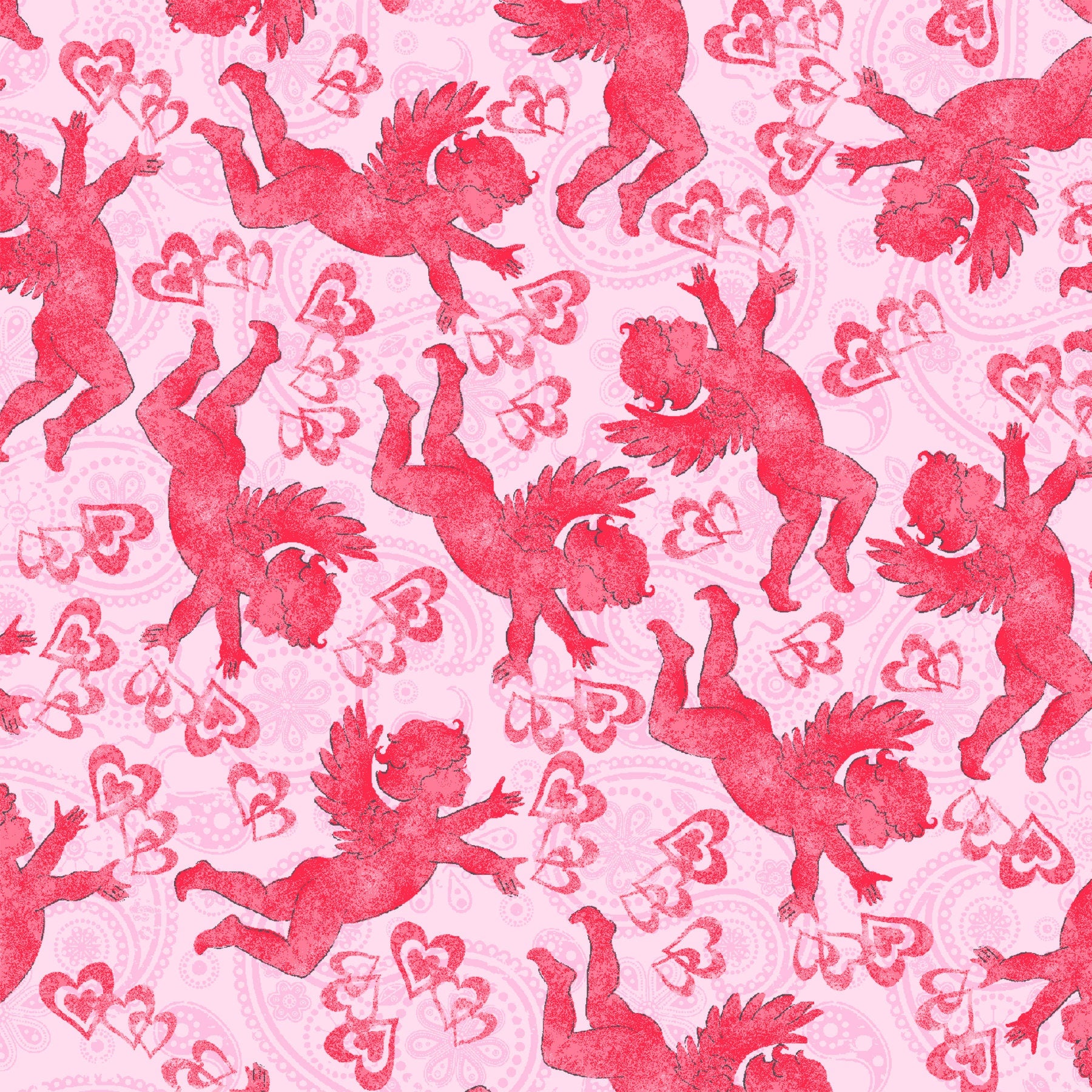 Hearts Of Love by Sharla Fults Cupid Cotton Woven Fabric – The Fabric ...