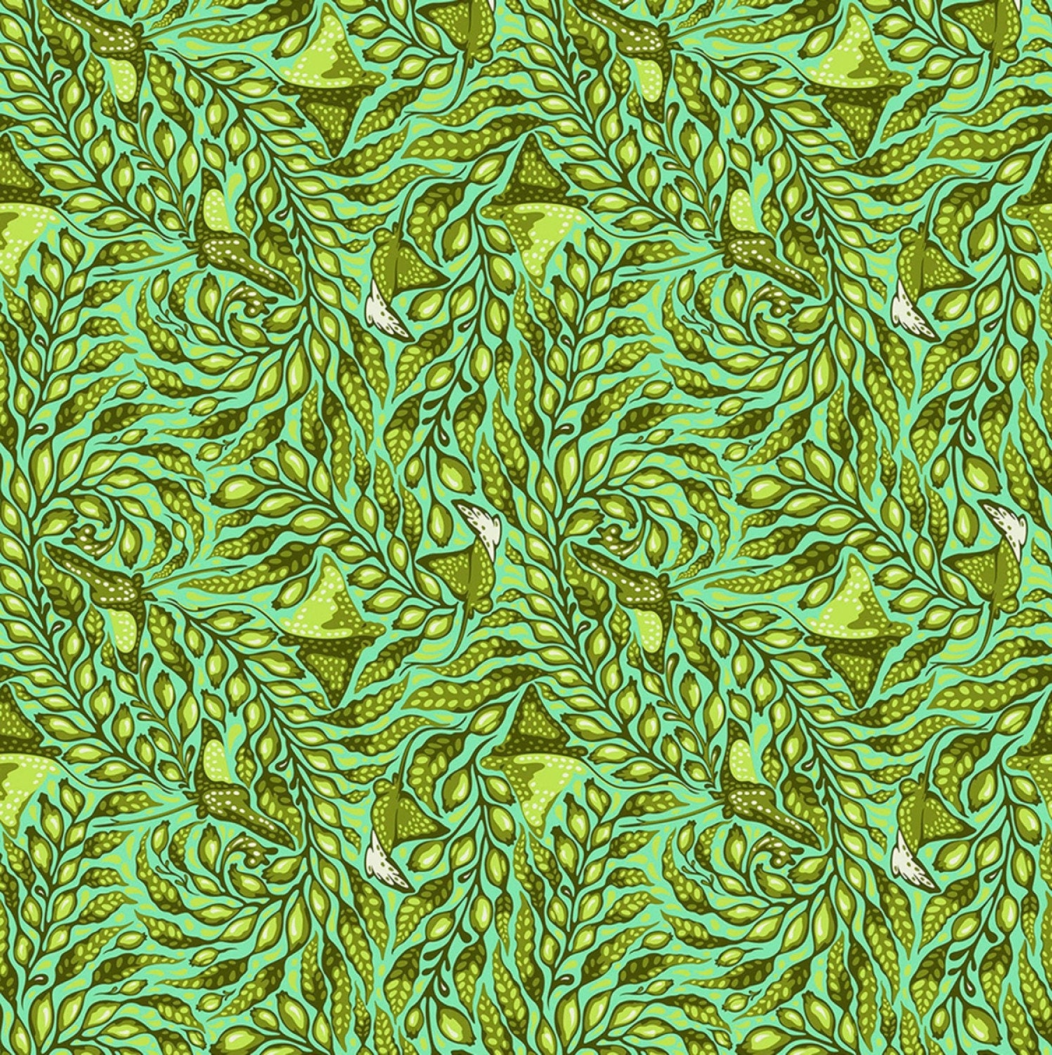 Tula Pink Zuma Stingray Seaglass PWTP123.SEAG Cotton Woven Fabric – The ...