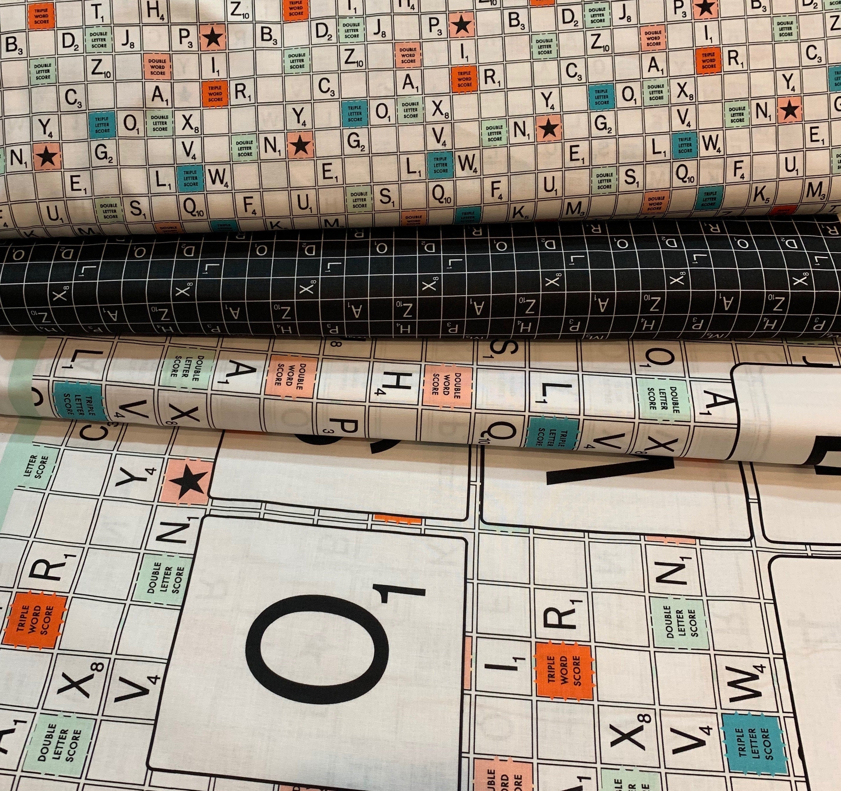 Licensed Hasbro Gaming Black Hasbro Scrabble Letter 95070112-1 Cotton ...