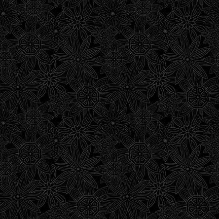 Mandala Tango Black Stacked Mandalas 9654-99 Cotton Woven Fabric – The ...