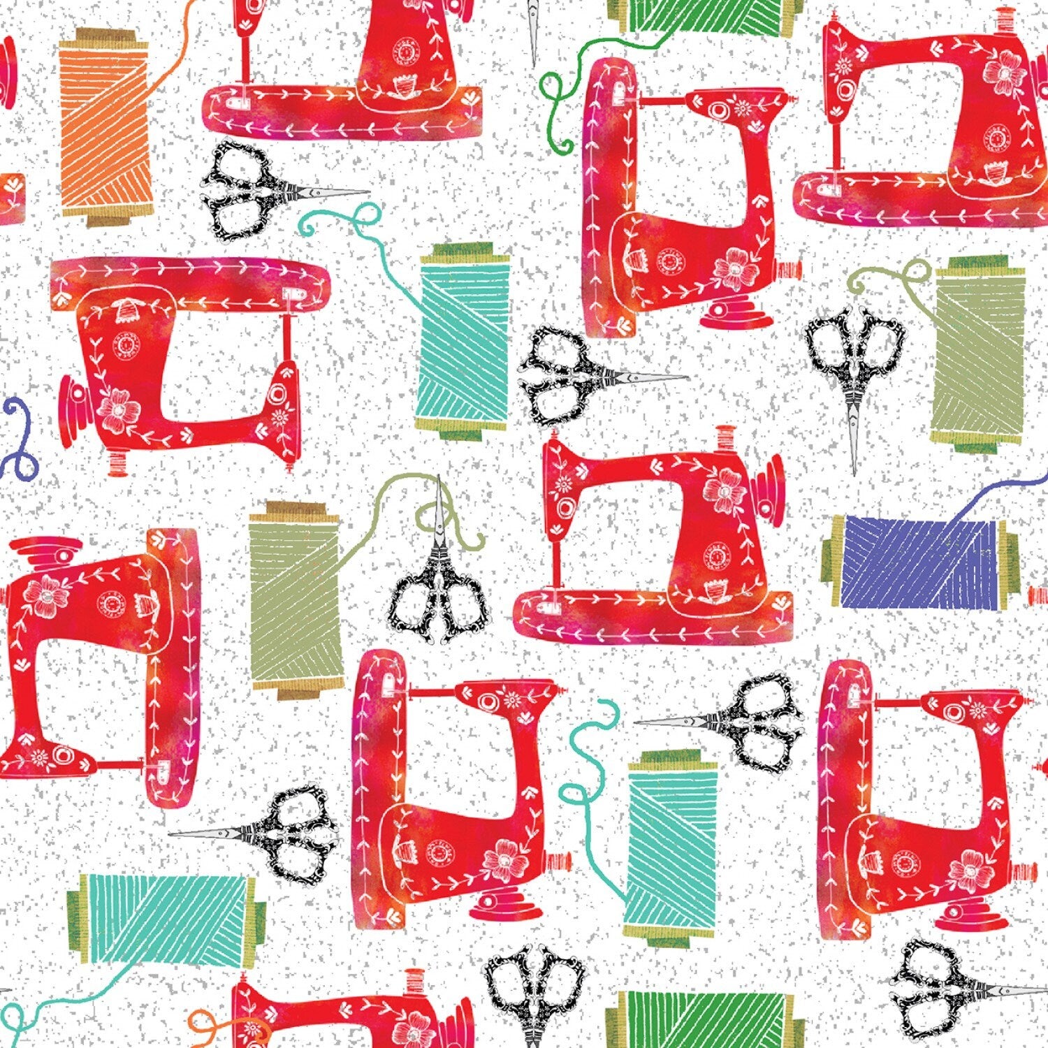 Create & Hobby by Kate Mason Sewing 16011-WHT Cotton Woven Fabric – The ...