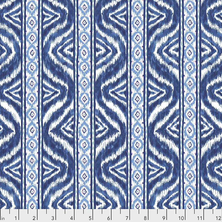 Ganesha Garden by Dena Design Totem Blue PWDF304.BLUE Cotton Woven Fab ...