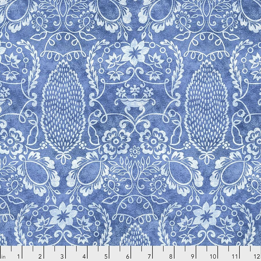 Ganesha Garden by Dena Design Divine Blue PWDF300.BLUE Cotton Woven Fa ...