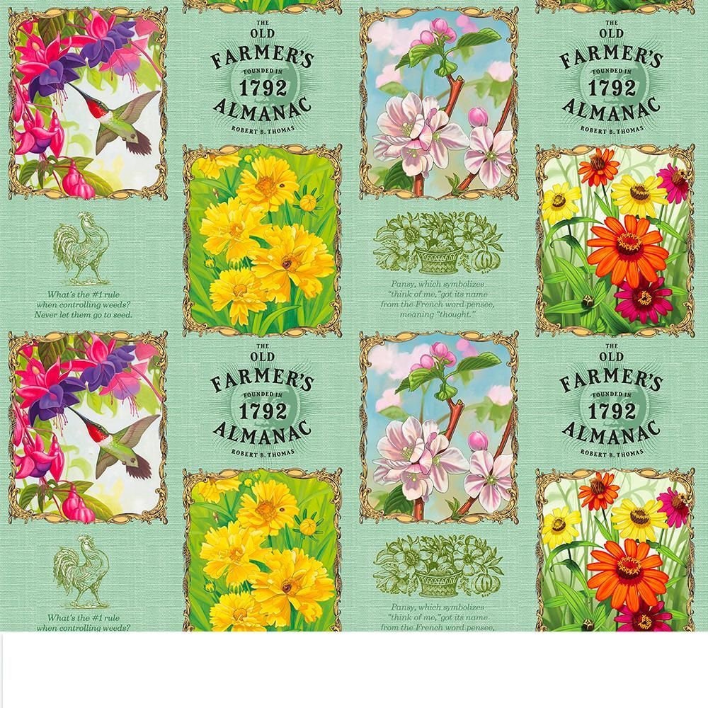 Old Farmer's Almanac Floral Floral Patch 10326 Cotton Woven Fabric ...