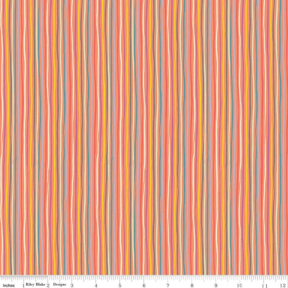 Tiny Treaters by Jill Howarth Stripe Orange C10486-ORANGE Cotton Woven ...