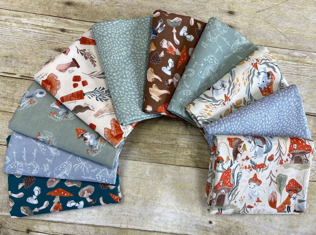 Mushroom City by Rae Ritchie Spores Laurel STELLA-DRR1933-LAUREL Cotto ...