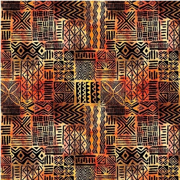 Kenya Primitive Geo Sunset CX9989-Sunset Cotton Woven Fabric – The ...