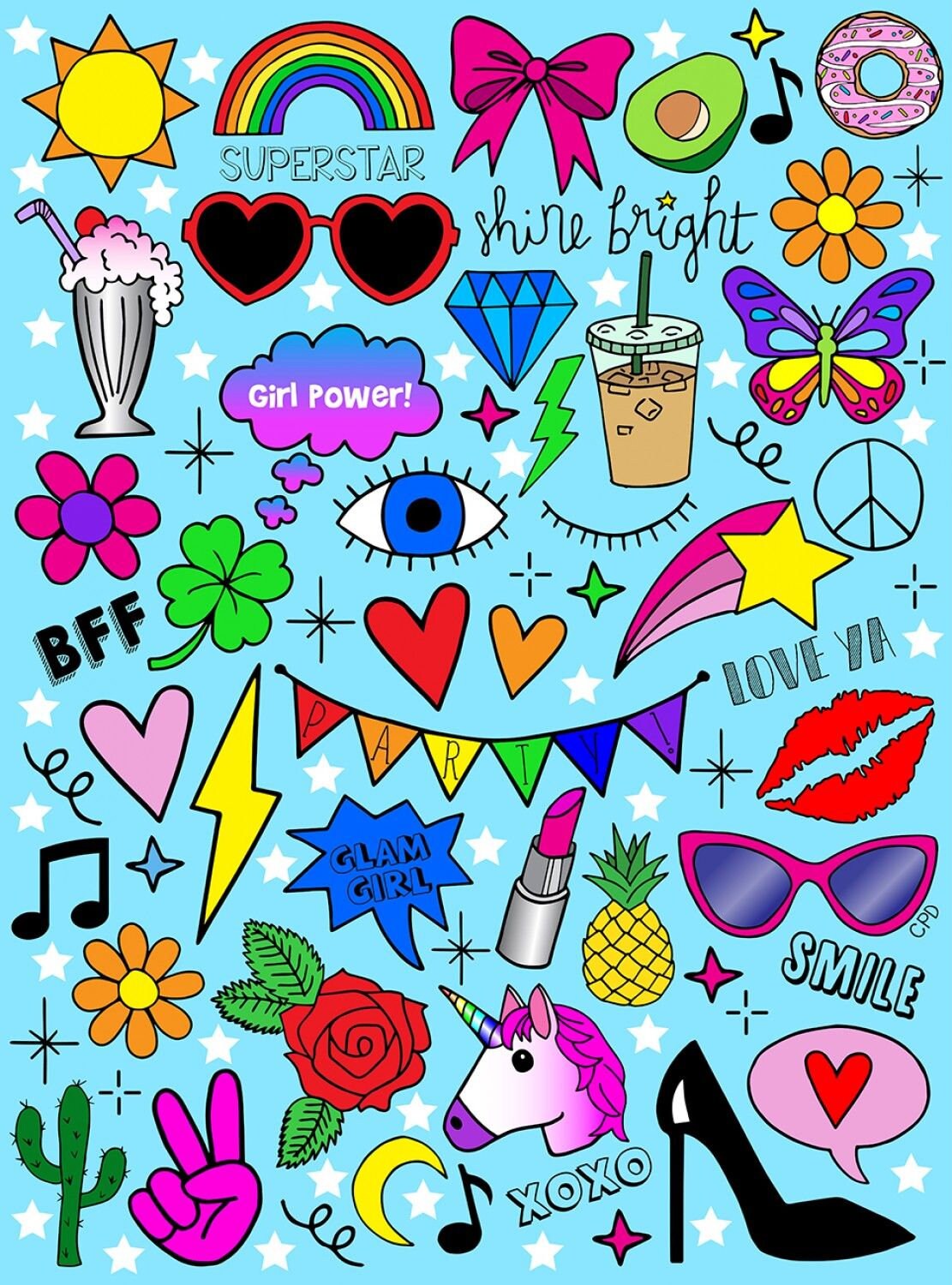 Design by Corey Paige Glam Girl Turquoise 10405X Cotton Woven Fabric ...