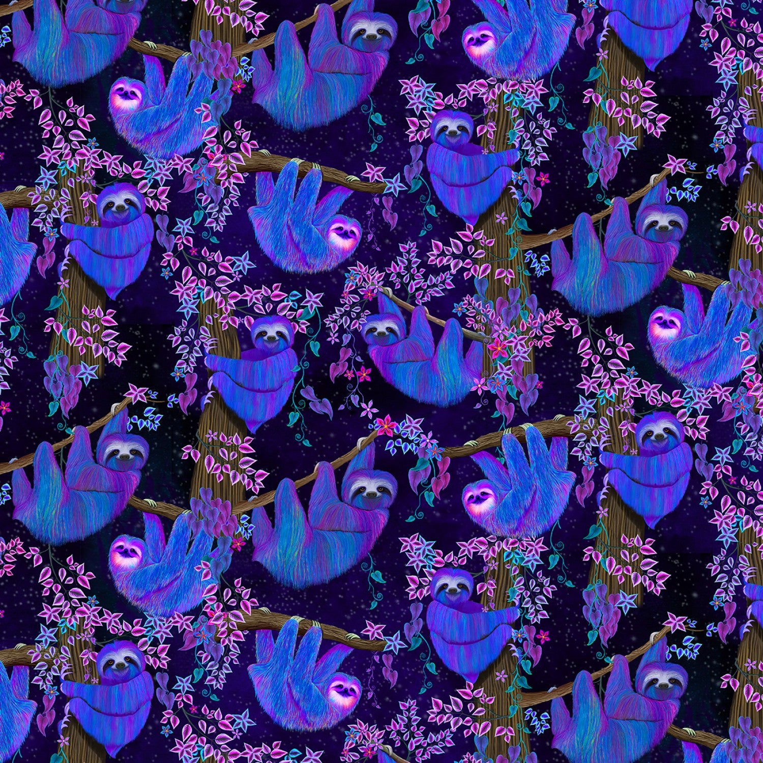 Prismatic by Nick Gustafson Moonlit Glow Sloths Purple CD1489-PURPLE C ...