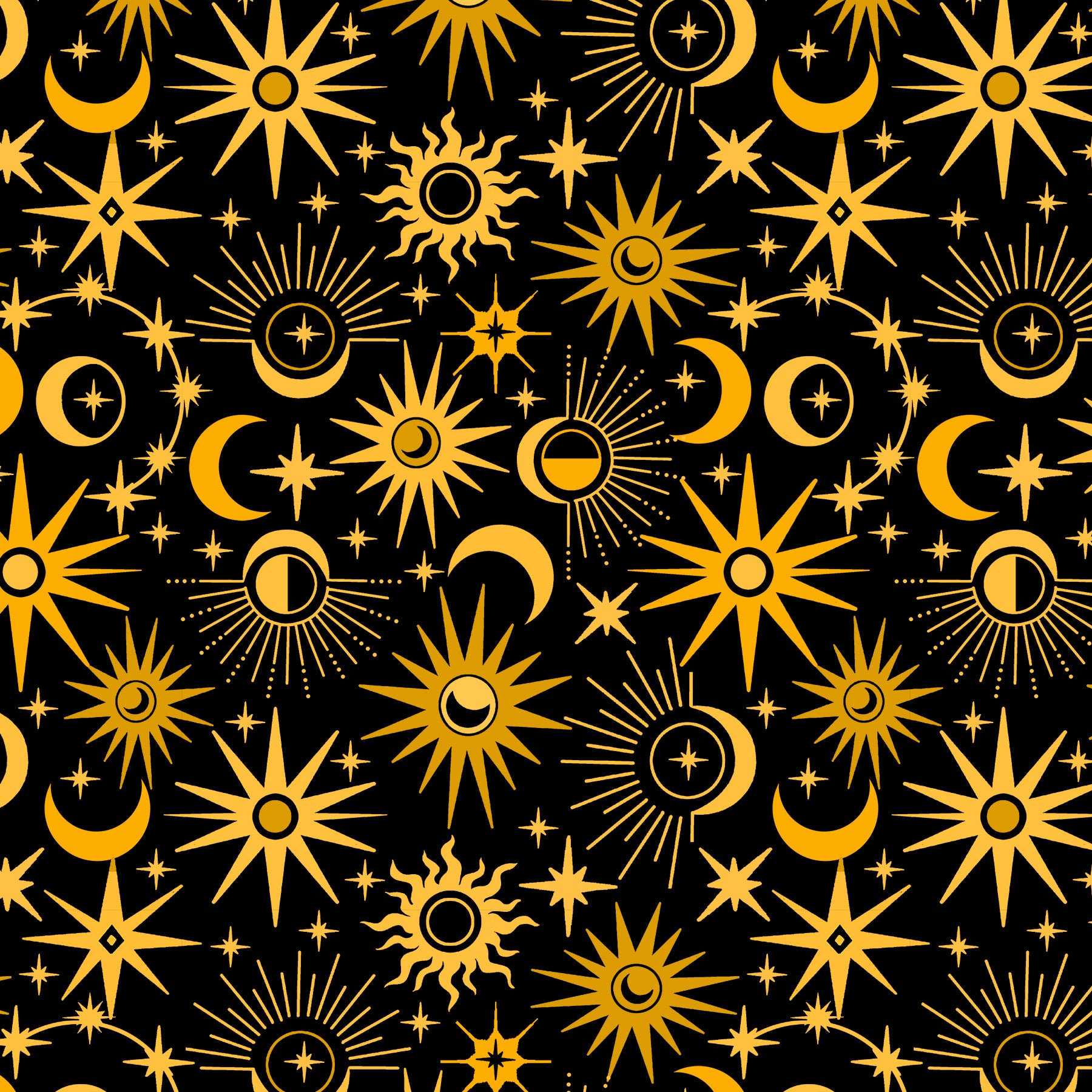 Celestial Galaxy by Color Pop Studio Stars Black 3286-99 Cotton Woven ...