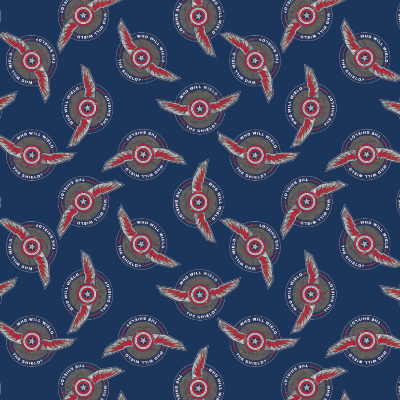 Licensed Marvel Studios Wield The Shield Navy 13310101-04 Cotton Woven ...